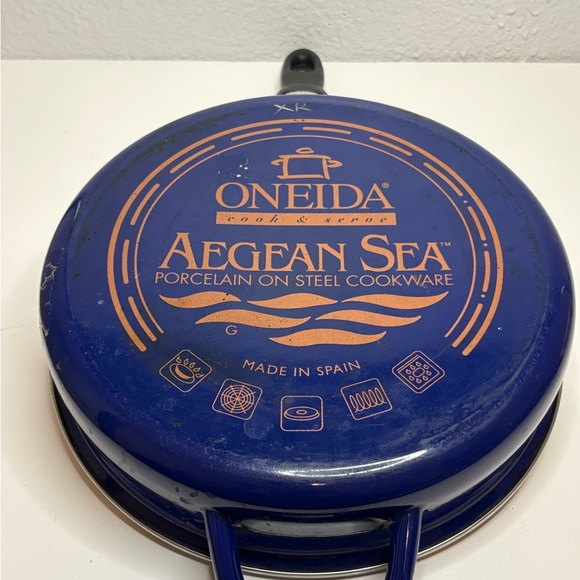 Oneida | Kitchen | Oneida Aegean Sea Blue Porcelain Cookware | Poshmark